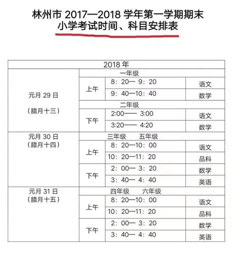 林州市中小學2017—2018學年第一學期期末考試時間敲定 每日頭條