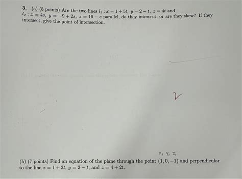 Solved A 8 ﻿points ﻿are The Two Lines