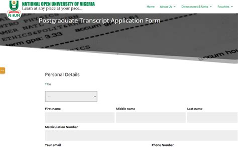 How To Apply For Postgraduate Transcript Noun Noungeeks