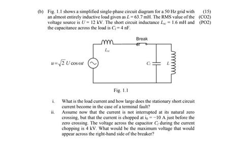 Solved B Fig Shows A Simplified Single Phase Circuit Chegg