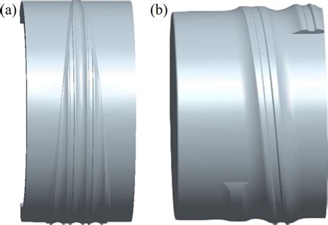 3d Models Of The Tools A Cross Wedge Rolling B Skew Rolling Download Scientific Diagram