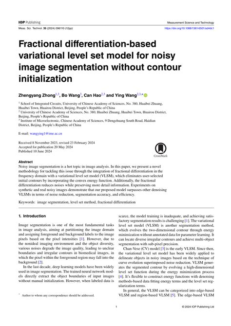Fractional Differentiation Based Variational Level Set Model For Noisy