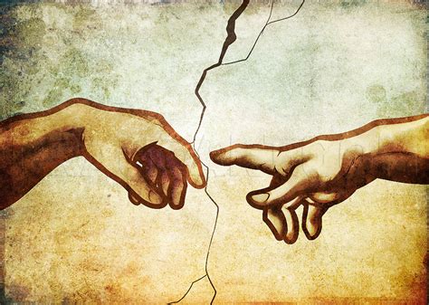 The Creation Of Adam Hands Drawing