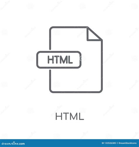 Html Linear Icon Modern Outline Html Logo Concept On White Back