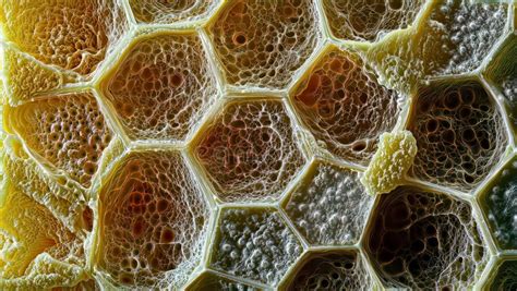 Honeycomb Cells Magnified Hexagonal Structures And Textures