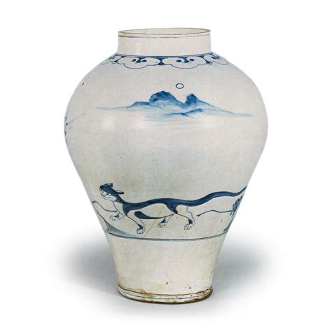 白磁 青花 染付 虎鵲文 壺 鶴田 純久の章 お話