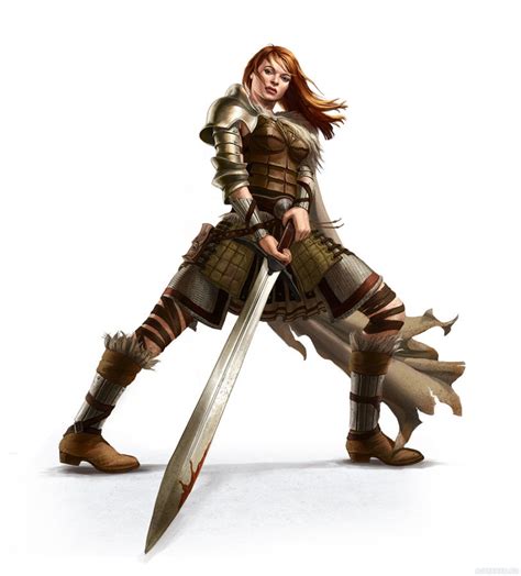 Рыжая девушка с огромным мечом в руках — Картинки и аватары