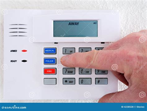 Stock Photo Setting The Alarm System Stock Photo Image Of Home Away 4238528