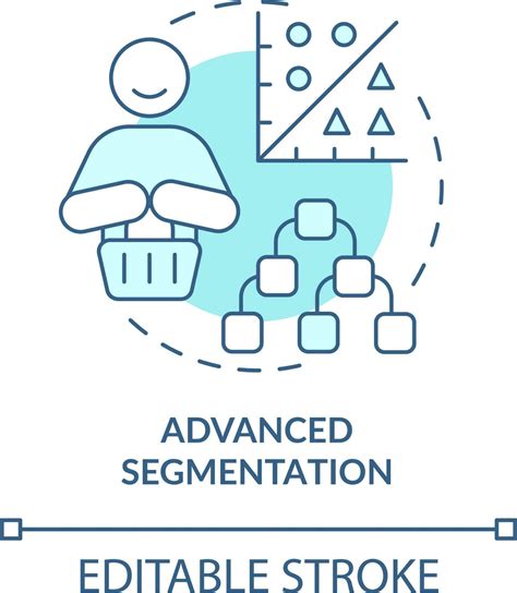 Advanced Segmentation Turquoise Concept Icon Customer Engagement Platform Feature Abstract Idea