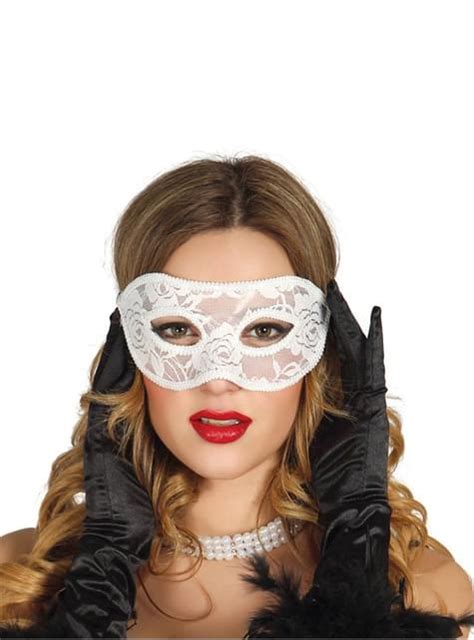 Sexy White Lace Masquerade Mask Funidelia