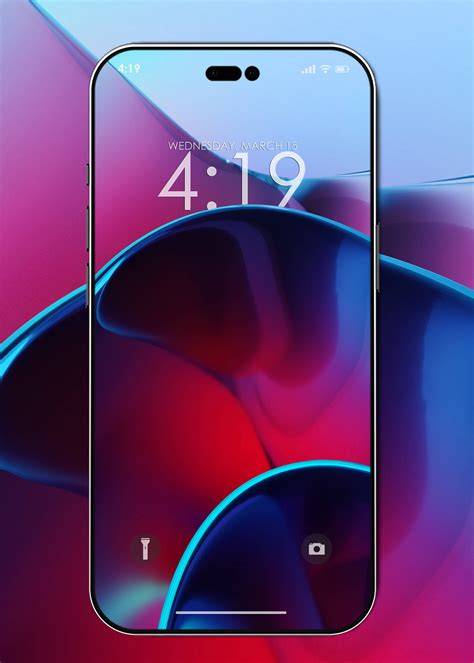 Download Ios 16 Apple Iphone Default Blue And Pink Wallpaper