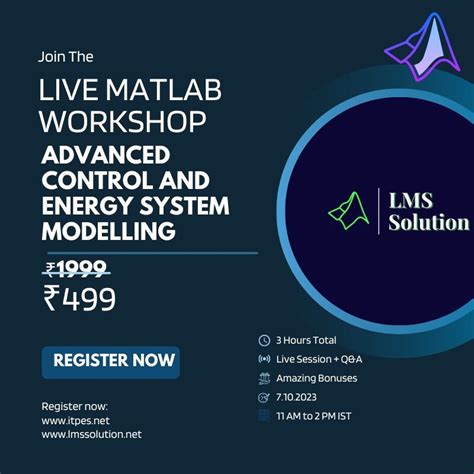 Premkumar K On Linkedin Online Matlab Workshop Advanced Control And