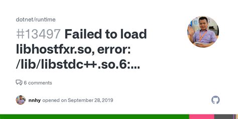 Failed To Load Libhostfxrso Error Liblibstdcso6 Version
