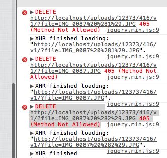 Javascript DELETE Method On JQuery Blueimp FileUpload Not Allowed Using Codeigniter PHP
