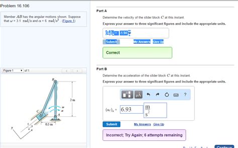 Solved Member AB Has The Angular Motions Shown Suppose That Chegg