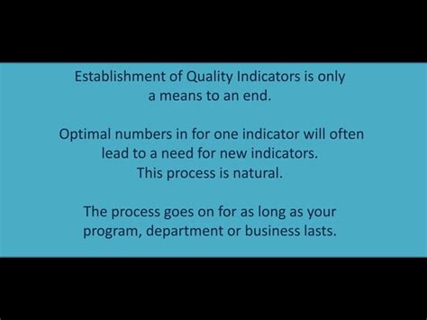 Useful Quality Indicators Ppt