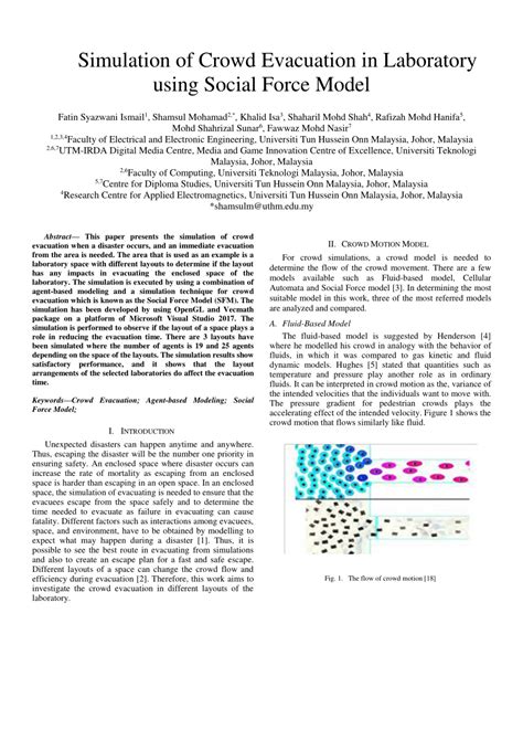 Pdf Simulation Of Crowd Evacuation In Laboratory Using Social Force Model