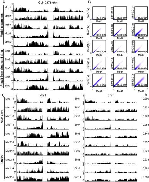 simulation test using gm12878 cell and imr90 cell hi c datasets a