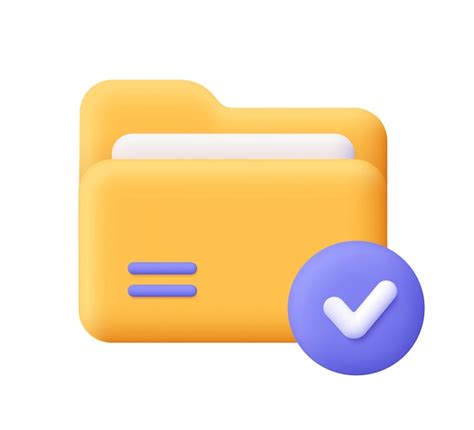 Premium Vector Folder With Document And Check Mark Notification