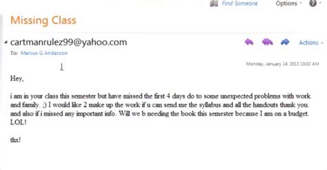 Failing Student Email Template