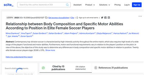 Relationship Between Body Composition And Specific Motor Abilities According To Position In