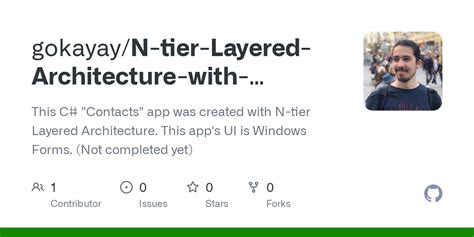 GitHub Gokayay N Tier Layered Architecture With Csharp This C Contacts App Was Created
