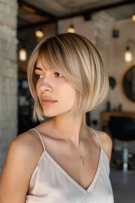 Angled Bobs With Bangs Hairstyles That Will Sharpen Your Style