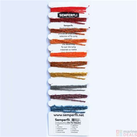 Buy Semperfli Dry Fly Tying Poly Yarn Multicard Online At Marine Deals
