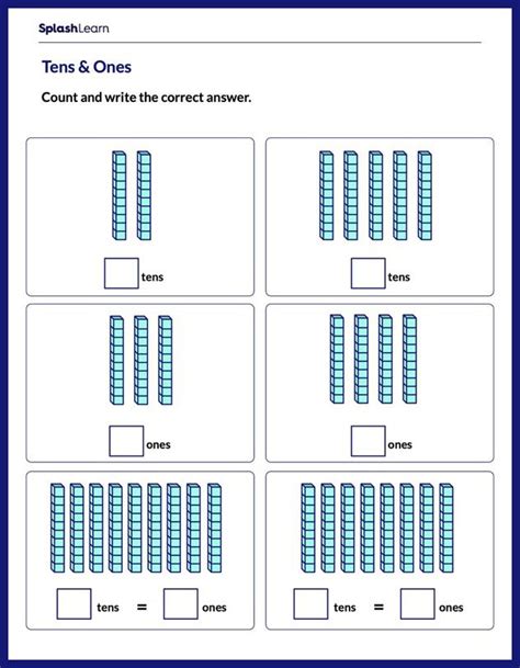 Count Tens And Ones Worksheets