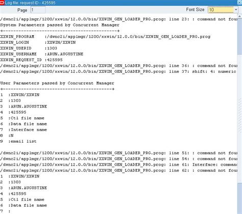 Issue While Running Unix Shell Script From Oracle Concurrent Program