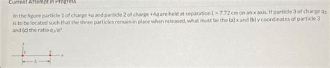 Solved In The Figure Particle Of Charge Q And Particle Chegg Com