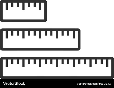Ruler Icon Measurement Tool Royalty Free Vector Image