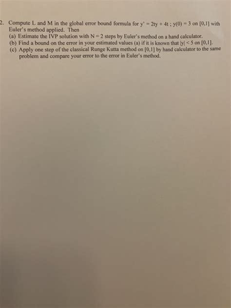 2 compute l and m in the global error bound formula
