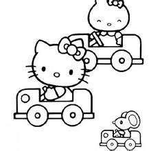 Hello Kitty Car Coloring Pages