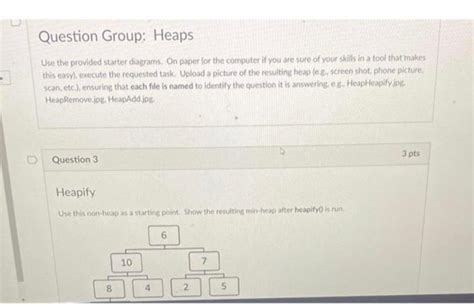 Question Group Heaps Use The Provided Starter Chegg Com