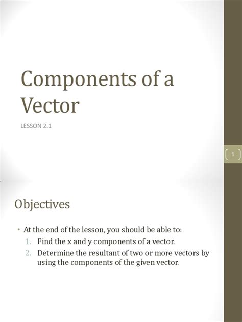 lesson 2 1 components of a vector pdf euclidean vector cartesian