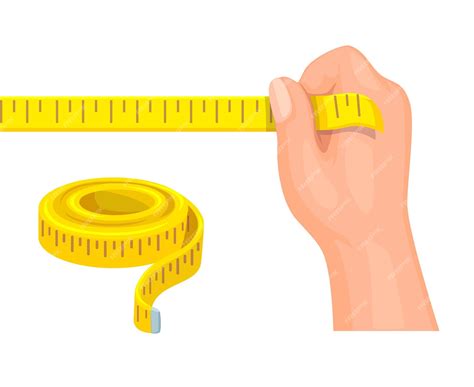 Premium Vector Ribbon Measure Yellow Sewing Tailor Tool Object Illustration Vector