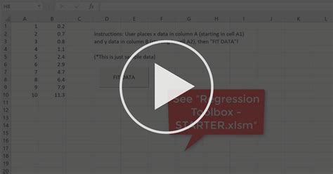 Introduction To The Regression Toolbox Starterxlsm File