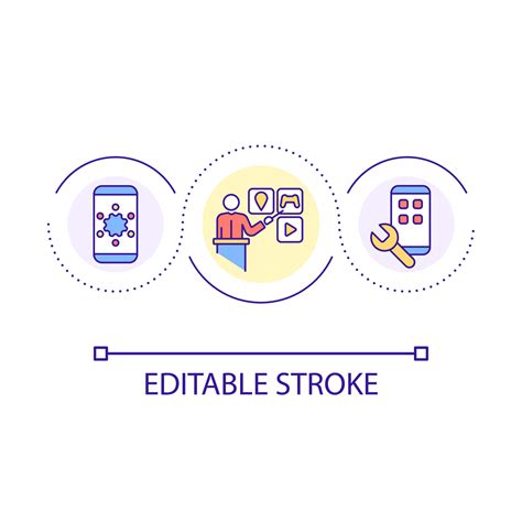 Introducing Digital Product Loop Concept Icon Creating Application Software Development