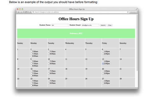 I Need Help In This Calender In Php Please Do