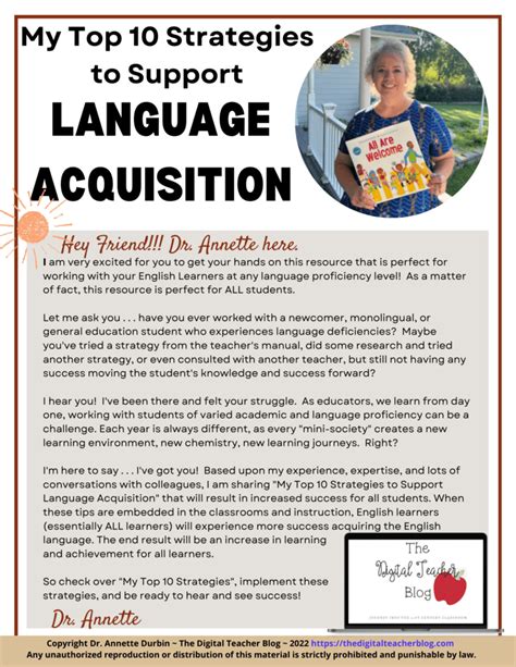 Language Acquisition For Ell Effective Strategies Blue Ribbon Teacher