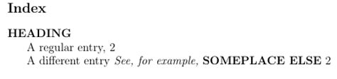 Macros Defining A See For Example Someplace Else In The Index