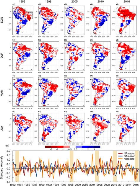 Spatial Maps And Time Series Of Standardized Precipitation Anomalies Download Scientific