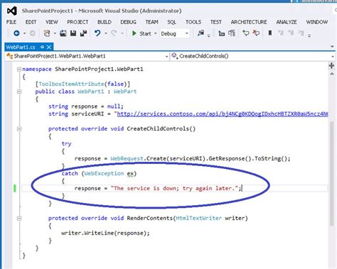 Debugging Unhandled Exceptions In A SharePoint App With Visual Studio
