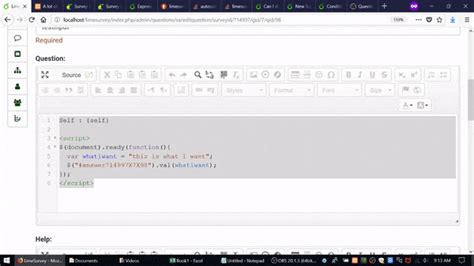 how to insert answer via javascript limesurvey forums