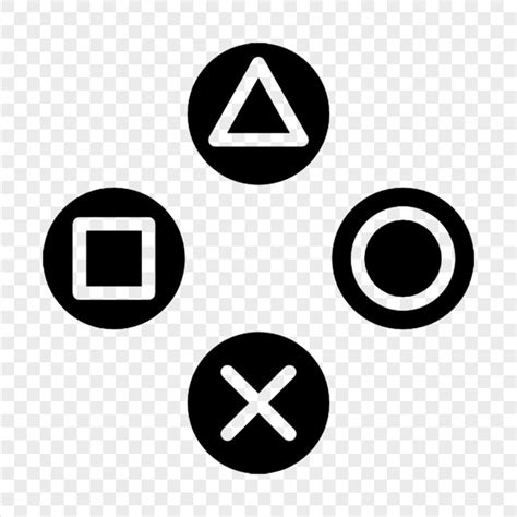 Black Playstation Controller Joystick Buttons Icons Png Citypng