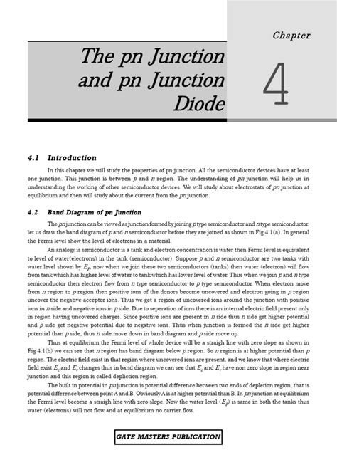 04 Pn Junction Diode Pdf P N Junction Semiconductors