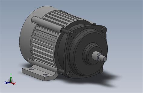 直流无刷电机solidworks 2015模型图纸下载 懒石网