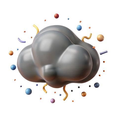 Extraordinary Artistic Gray Cloud Isolated With Darker Shade Premium Png