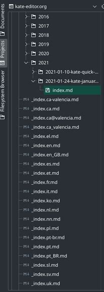 Help Kate No Longer Shows Project Structure Rkde